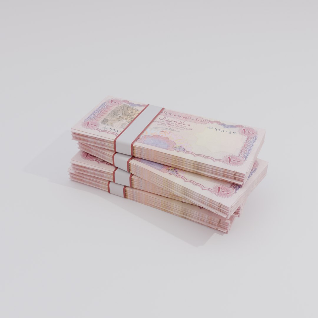3D Model 100 Yemen Yemeni Rial Currency - TurboSquid 2399498