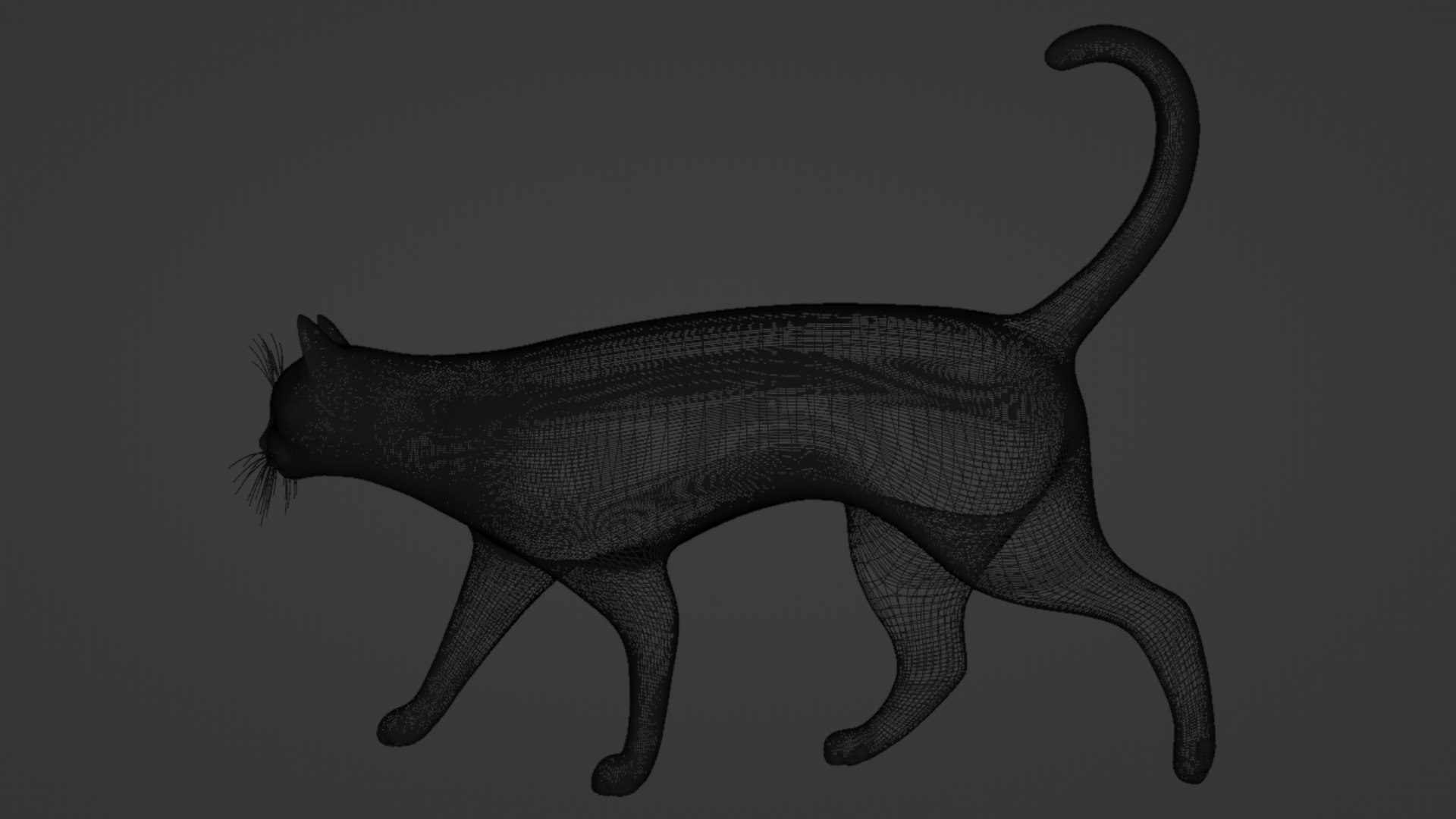 3D Domestic Black Cat 001 - TurboSquid 2141370