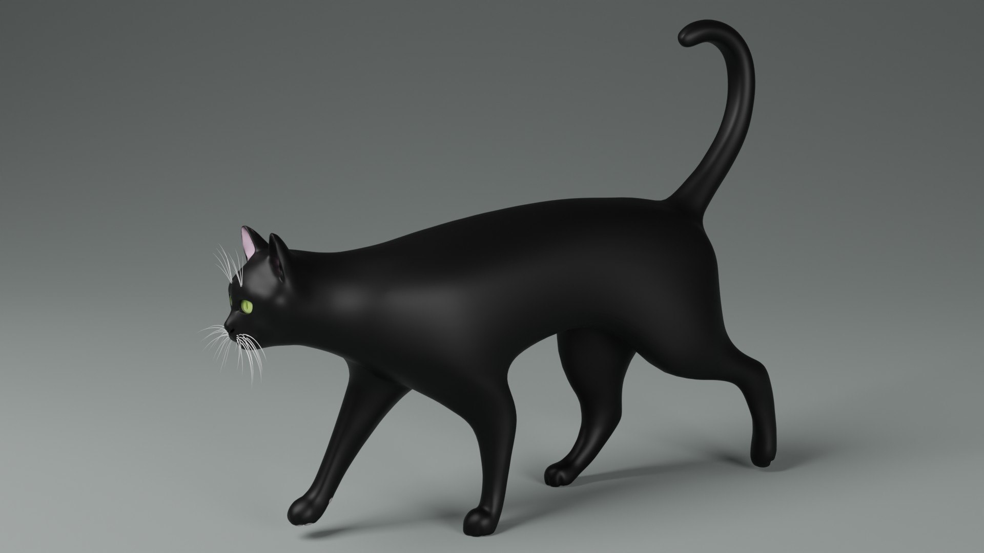 3D Domestic Black Cat 001 - TurboSquid 2141370