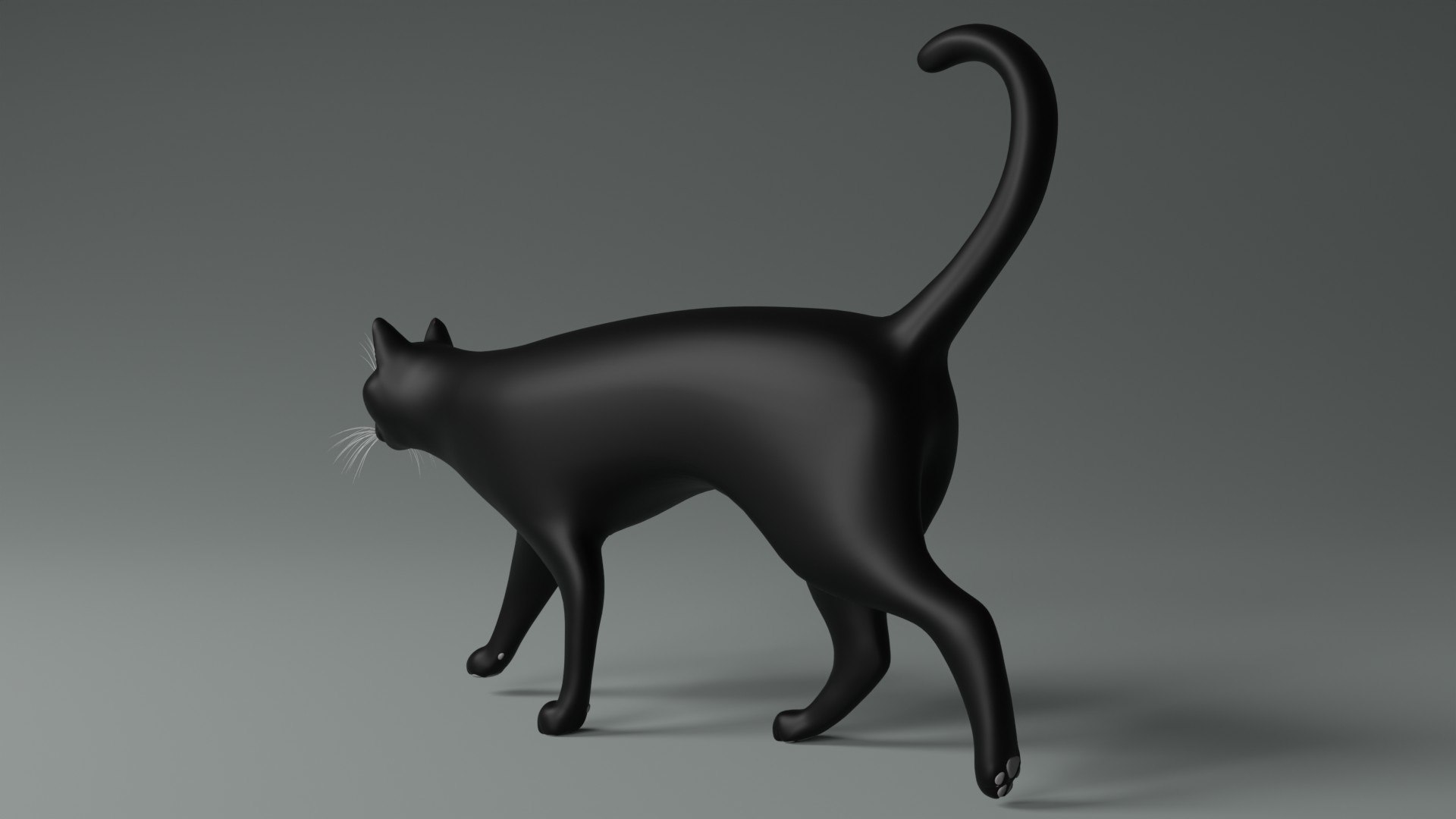 3D Domestic Black Cat 001 - TurboSquid 2141370