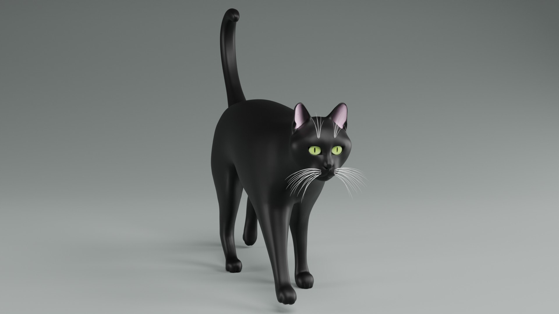 3D Domestic Black Cat 001 - TurboSquid 2141370
