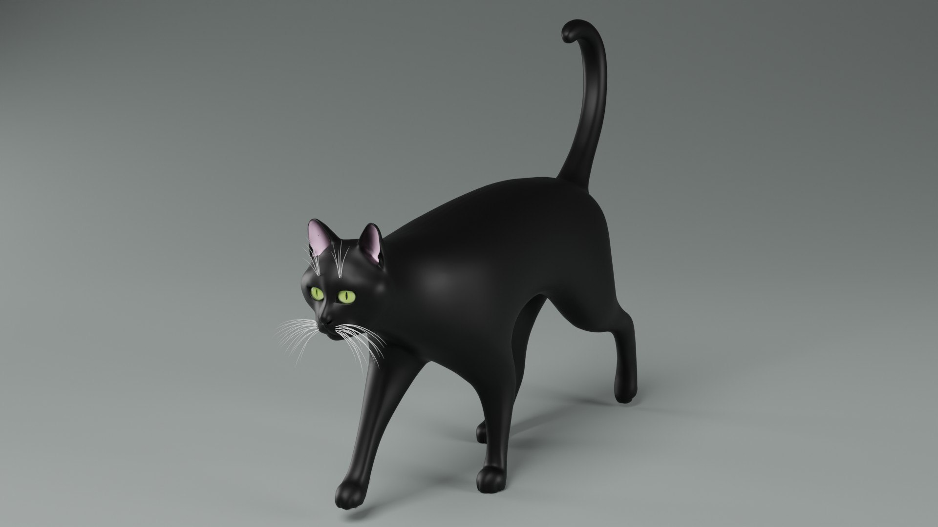 3D Domestic Black Cat 001 - TurboSquid 2141370