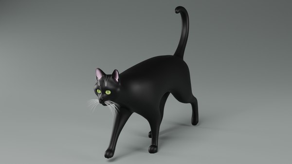 Gato Preto Doméstico 001 Modelo 3D - TurboSquid 2141370