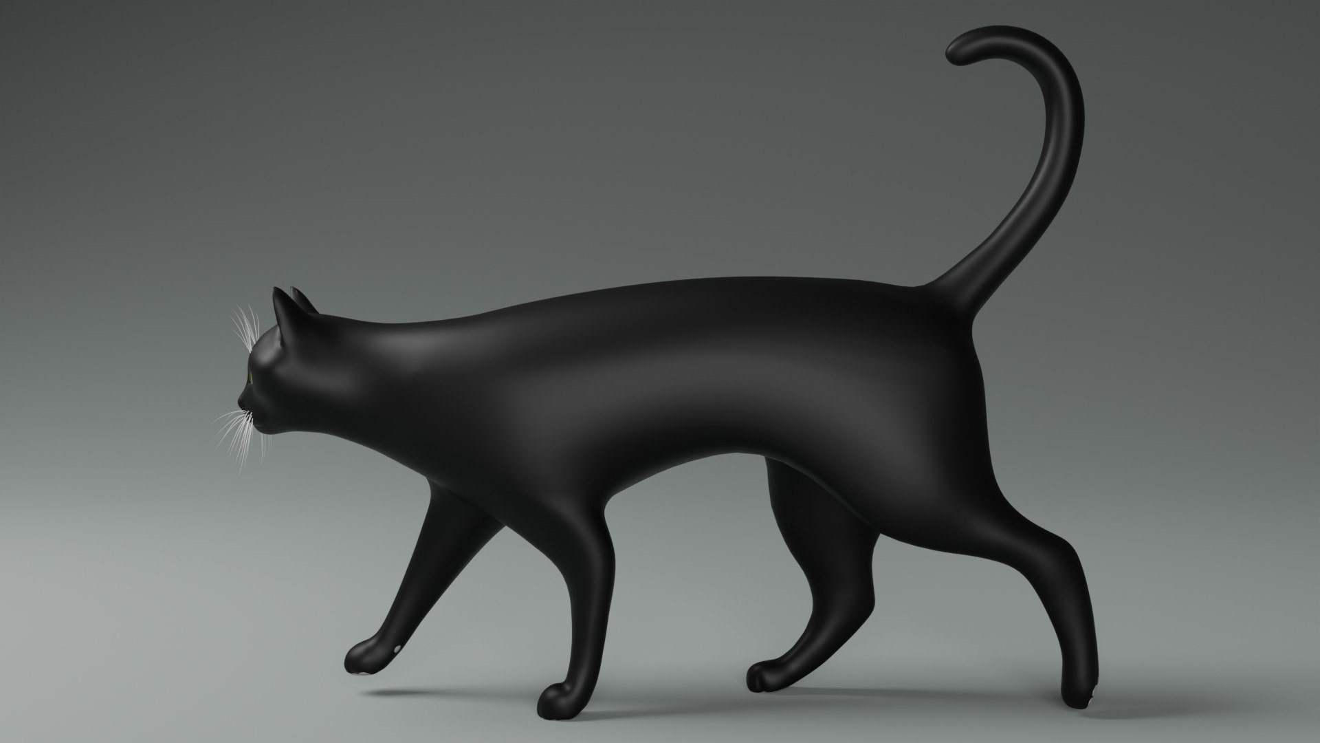 3D Domestic Black Cat 001 - TurboSquid 2141370