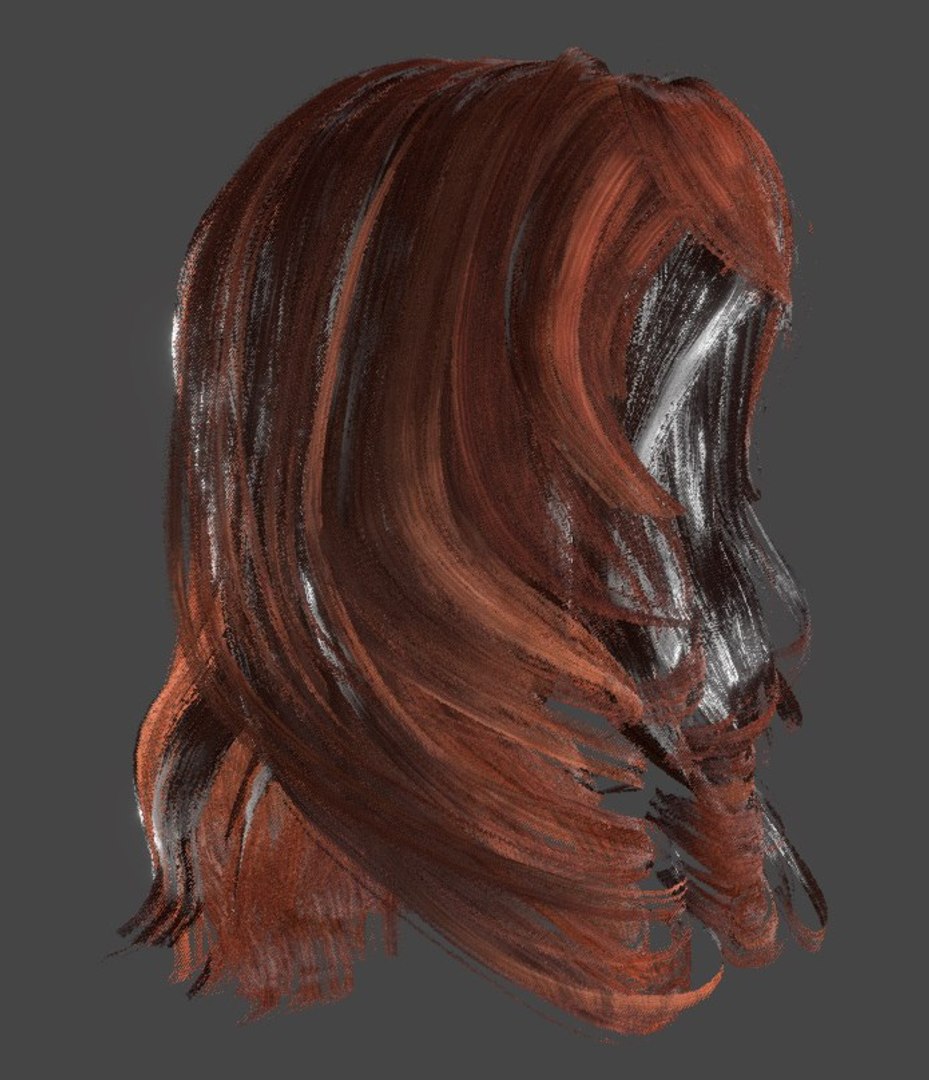Female Hair 3 Colors Model - TurboSquid 1399831