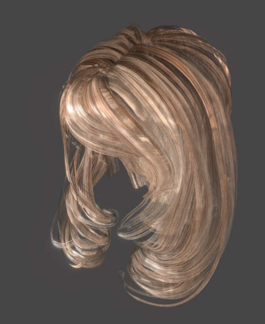Female Hair 3 Colors Model - TurboSquid 1399831