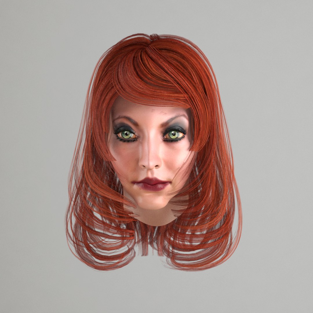 Female Hair 3 Colors Model - TurboSquid 1399831