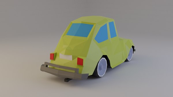 3D model Cartoon Low-poly Car - TurboSquid 1741627