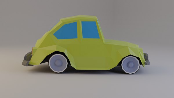 3D model Cartoon Low-poly Car - TurboSquid 1741627