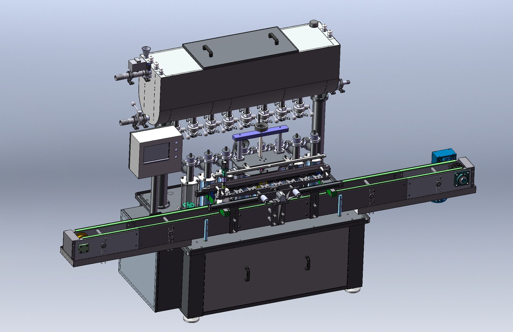 3D Liquid Filling Machine Assembly Line - TurboSquid 1993527