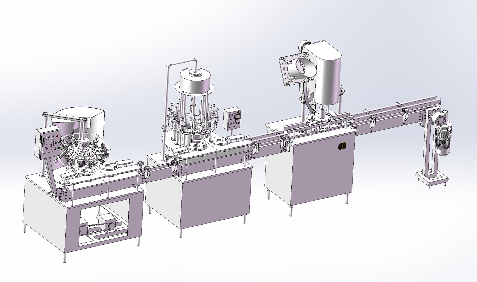 3D Liquid Filling Machine Assembly Line - TurboSquid 1993527