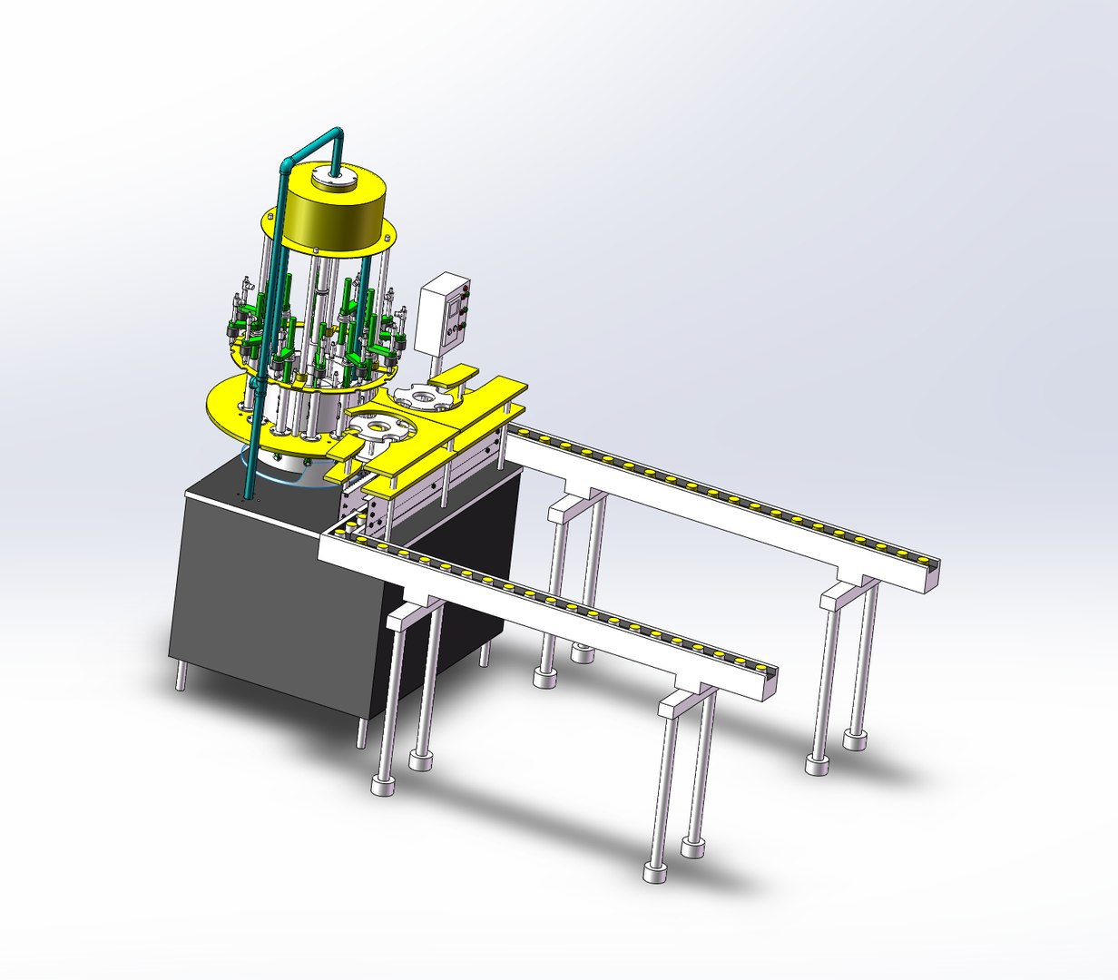 3D Liquid Filling Machine Assembly Line - TurboSquid 1993527