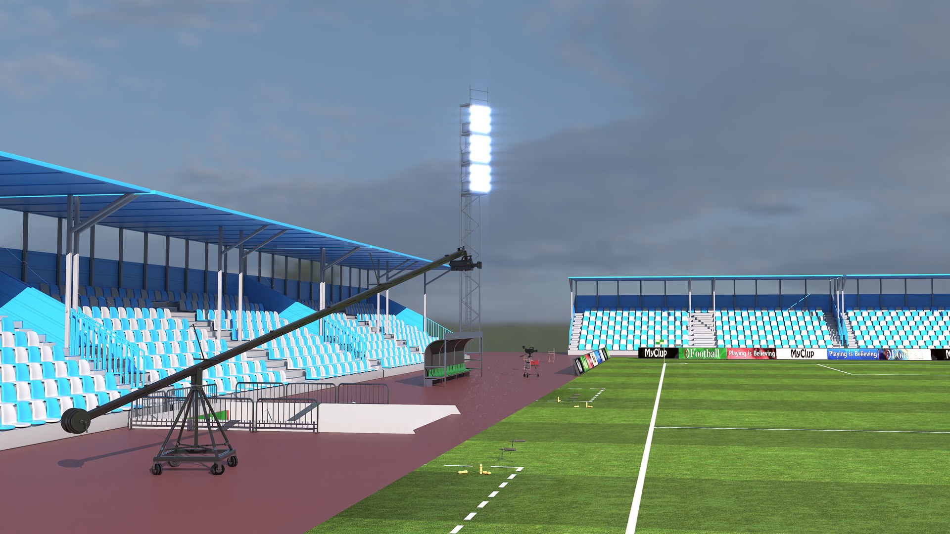 3D Soccer Field Stadium - High Detail - TurboSquid 2278490