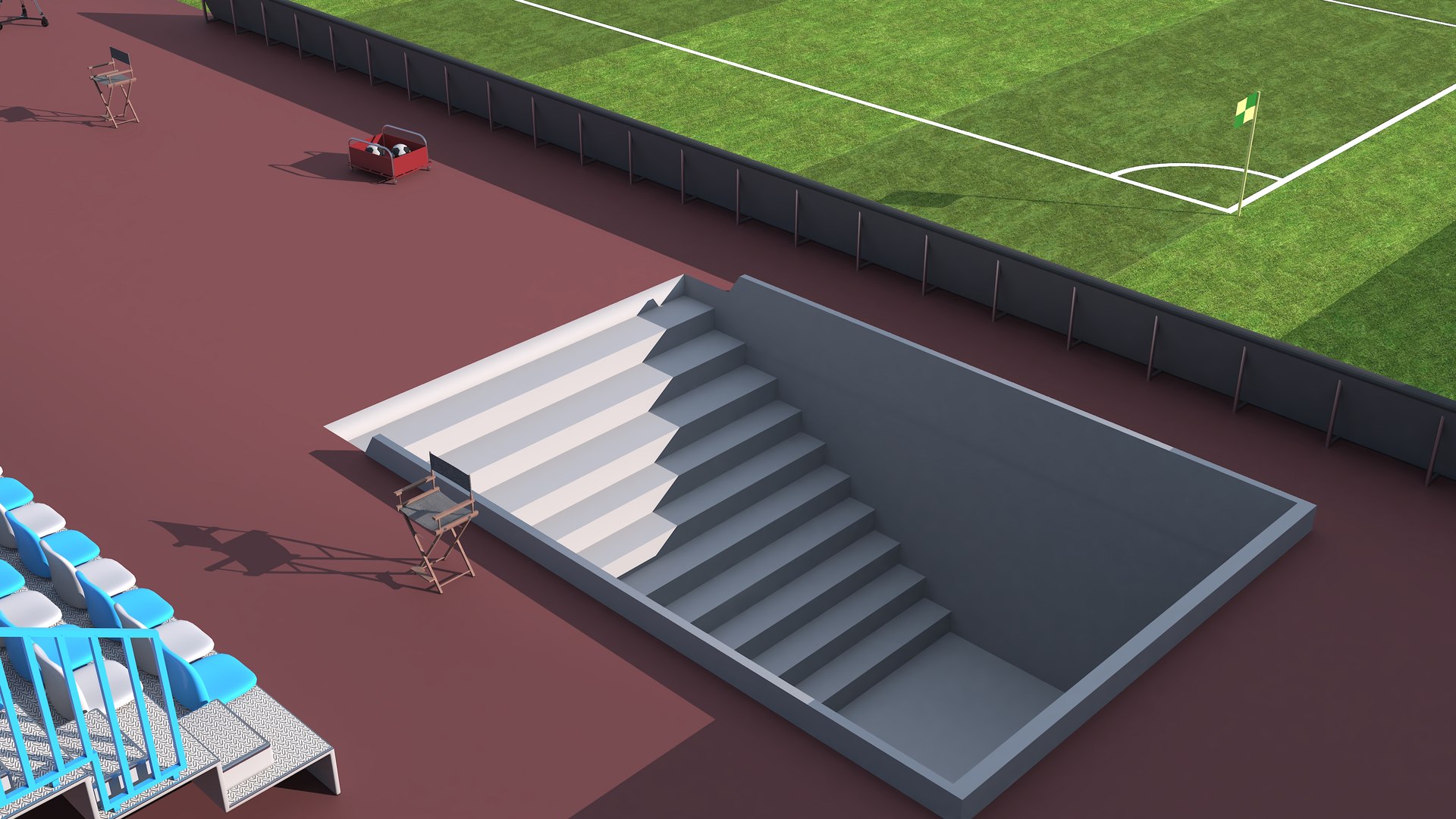 3D Soccer Field Stadium - High Detail - TurboSquid 2278490