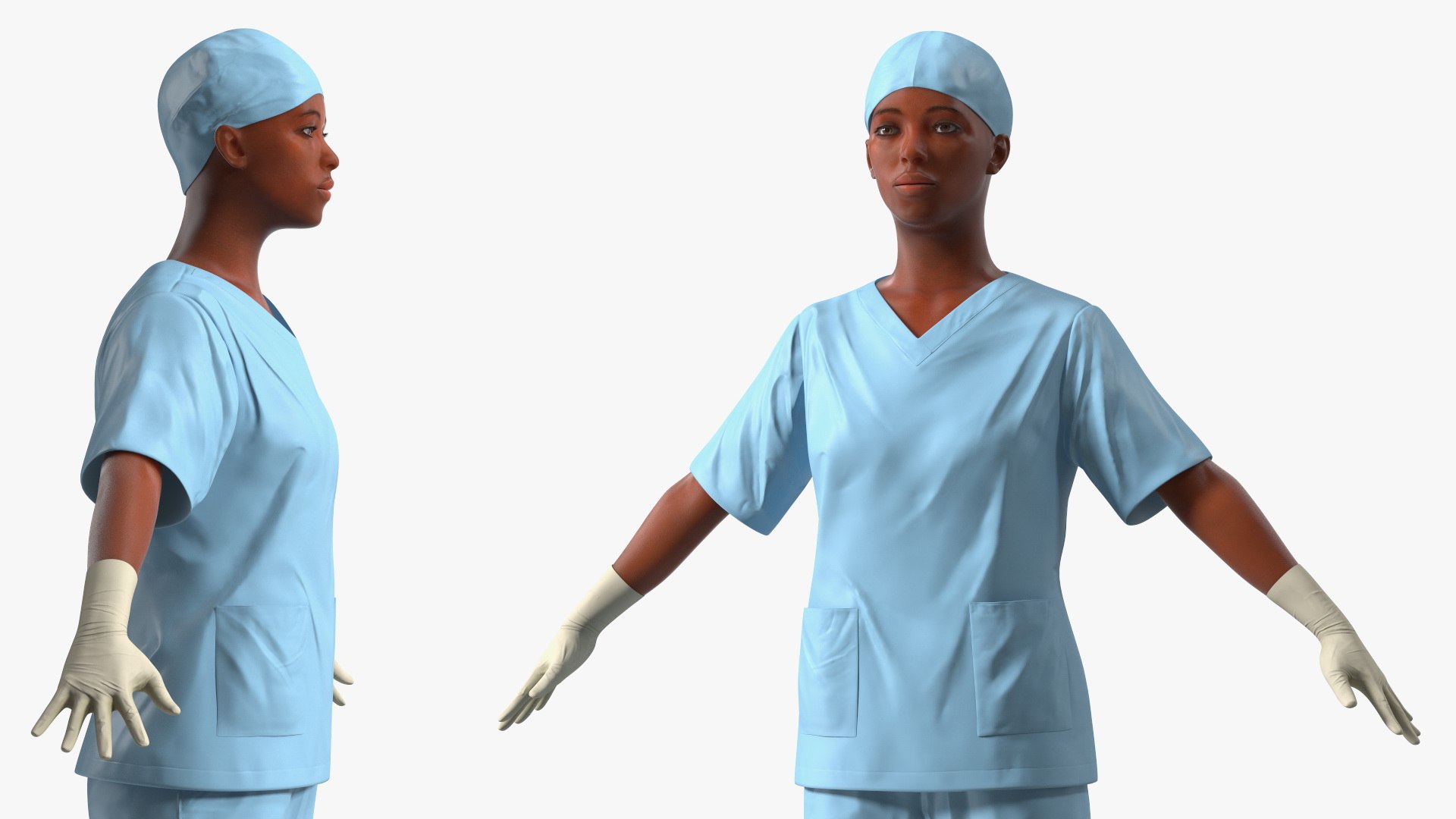 3D Female Medical Professional In Scrubs Fur - TurboSquid 2246846