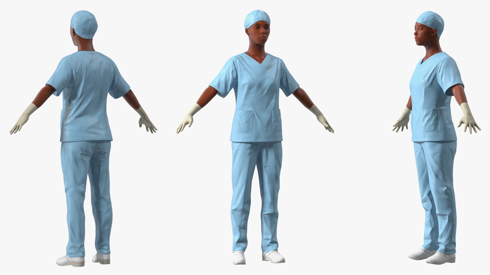 3D Female Medical Professional In Scrubs Fur - TurboSquid 2246846
