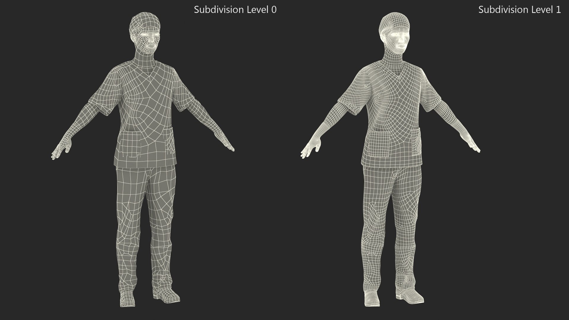 3D Female Medical Professional In Scrubs Fur - TurboSquid 2246846