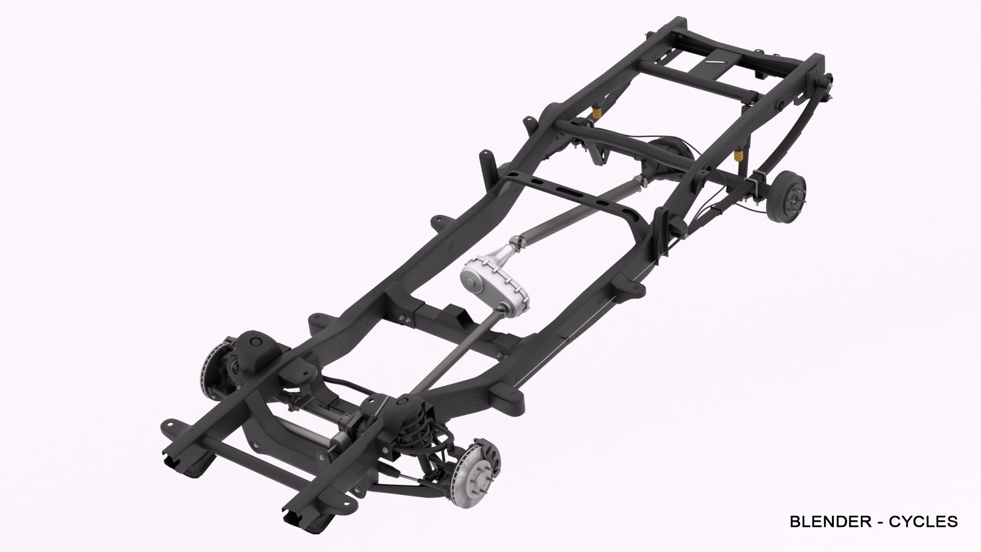 Pickup Truck Chassis Model - TurboSquid 1651690