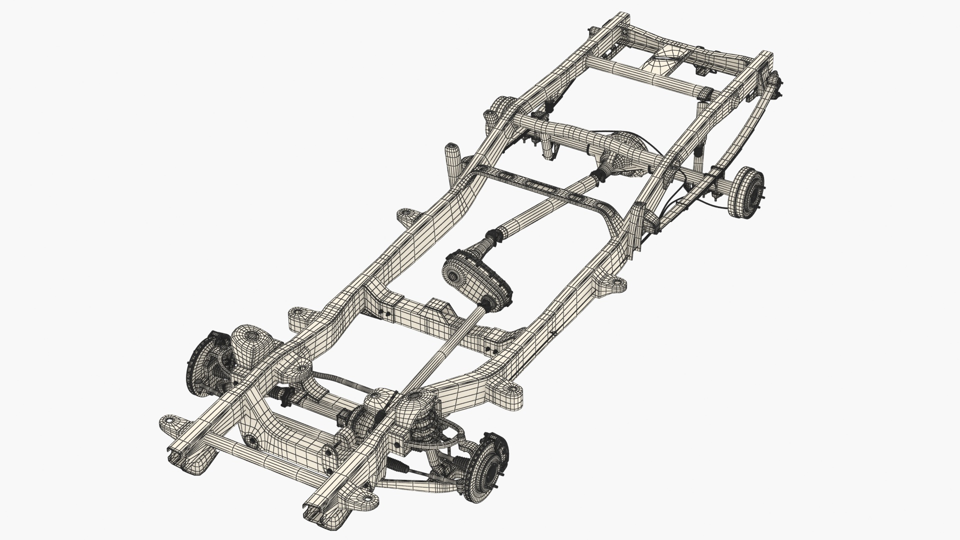Pickup Truck Chassis Model Turbosquid 1651690