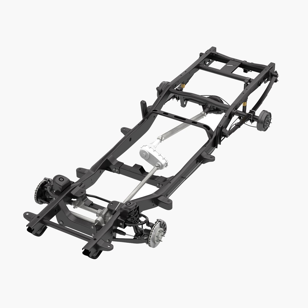 Pickup truck chassis model - TurboSquid 1651690