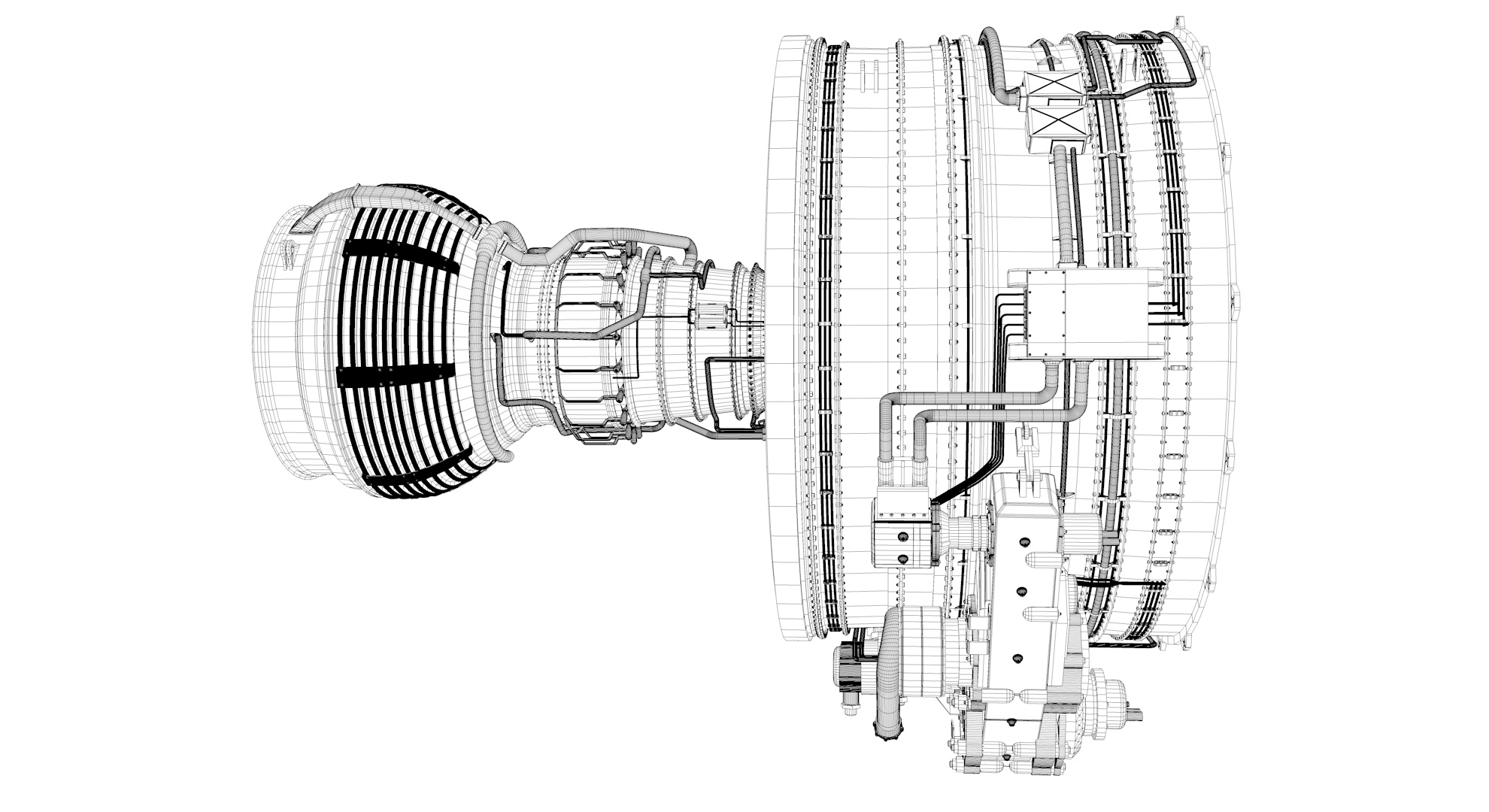 LEAP-1A turbofan engine 3D model - TurboSquid 1875183