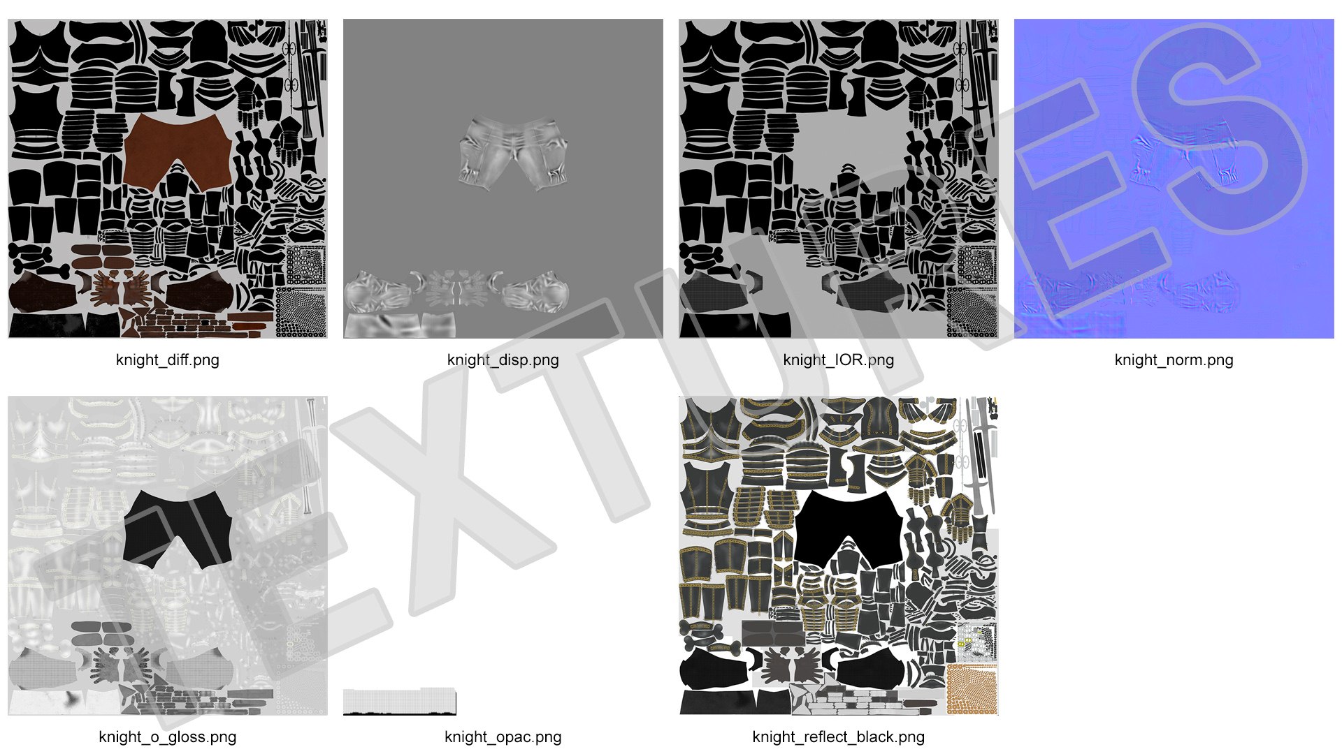 Medieval Knight Black Gold Full Armor Rigged For Cinema 4D 3D Model ...