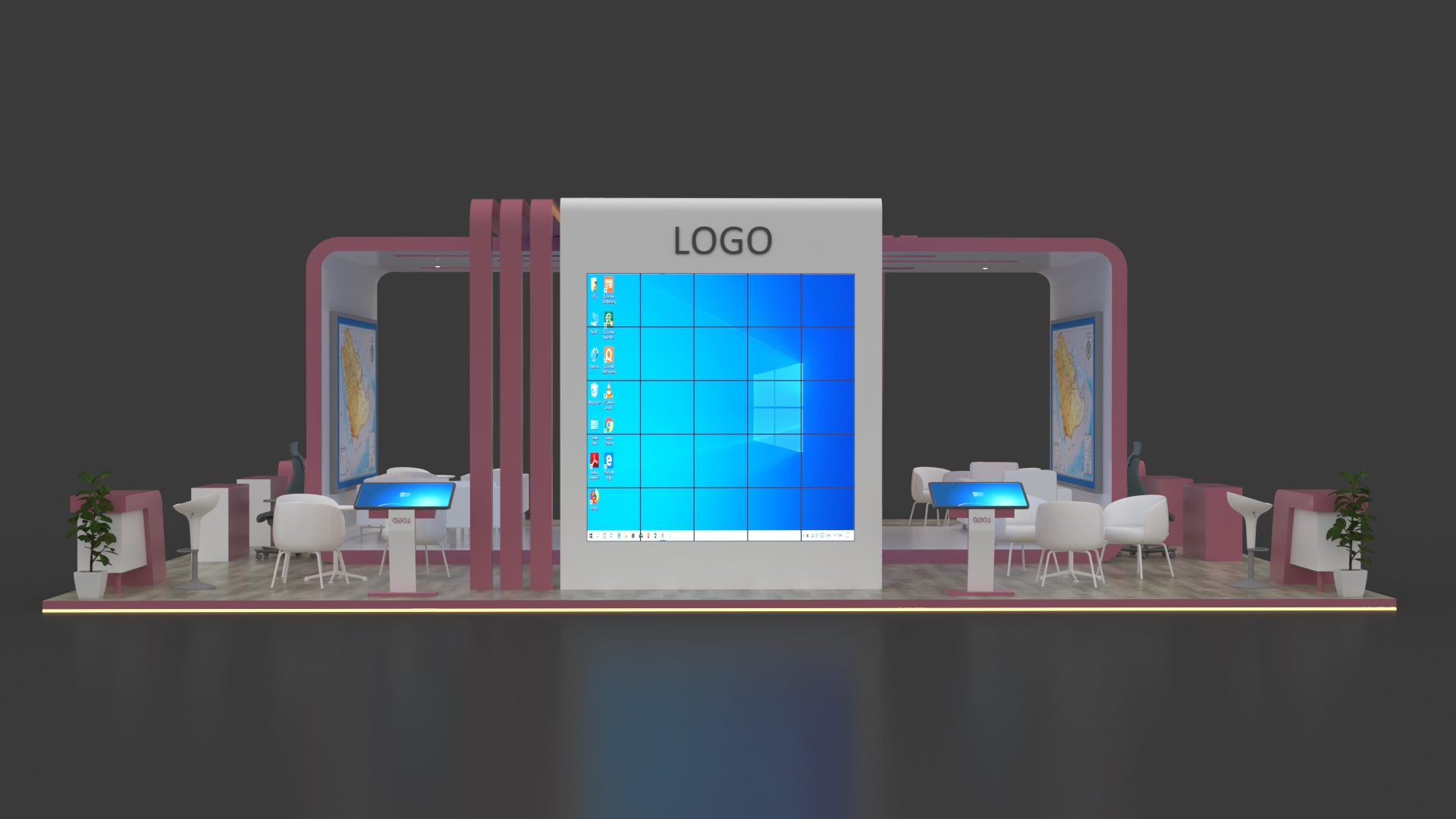 Exhibition Booth 3D Model - TurboSquid 2271312