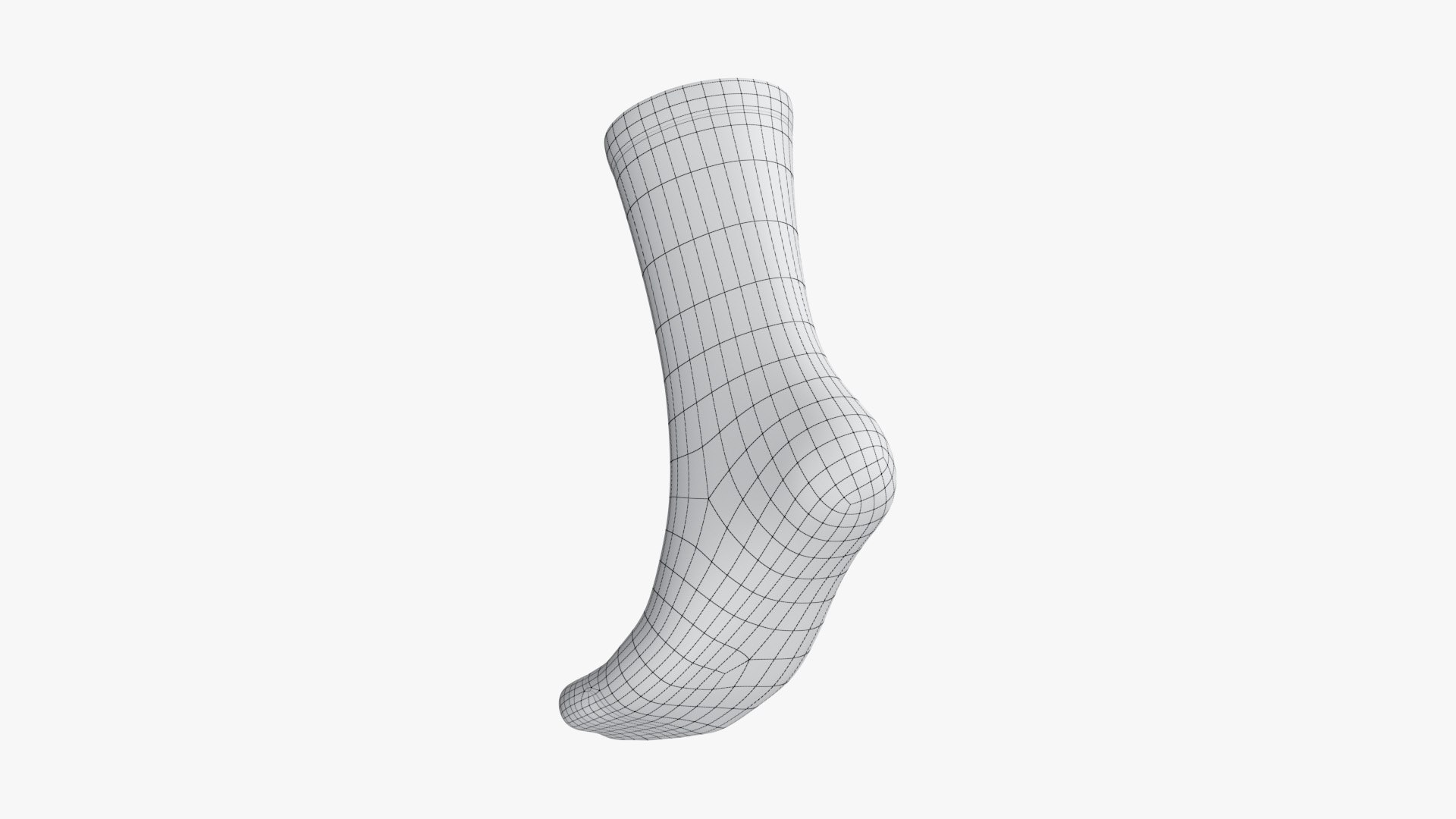 Sport Long Sock On The Foot 3D Model - TurboSquid 2186035