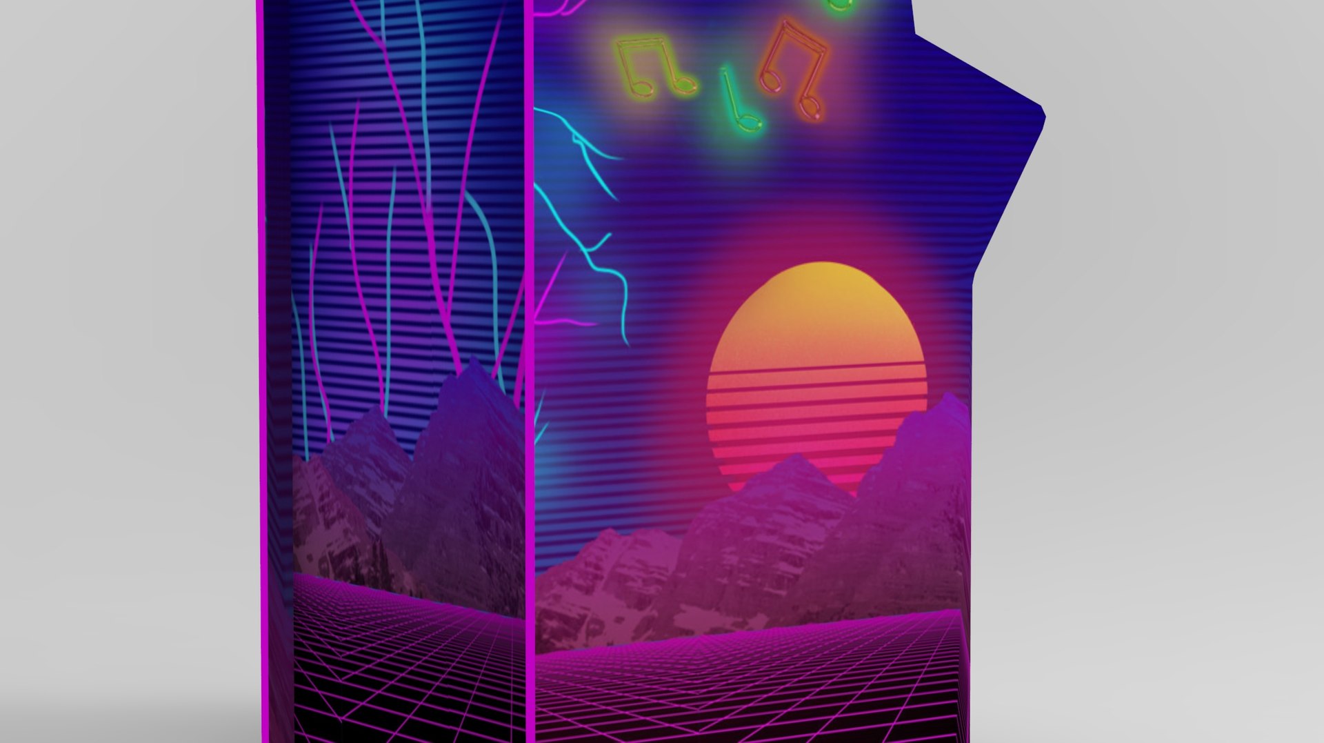 80 S Neon Arcade Machine 3D - TurboSquid 1229419