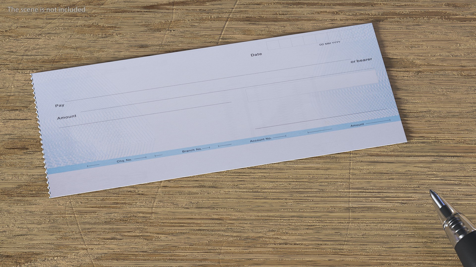 3D Torn Off Blank Bank Cheque - TurboSquid 1929738