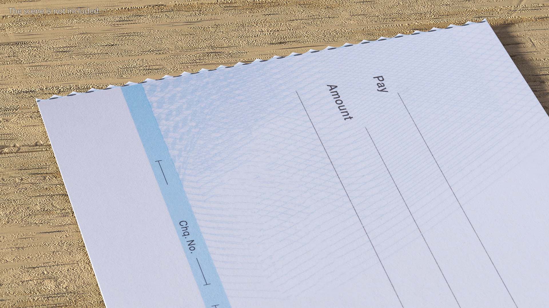 3D Torn Off Blank Bank Cheque - TurboSquid 1929738
