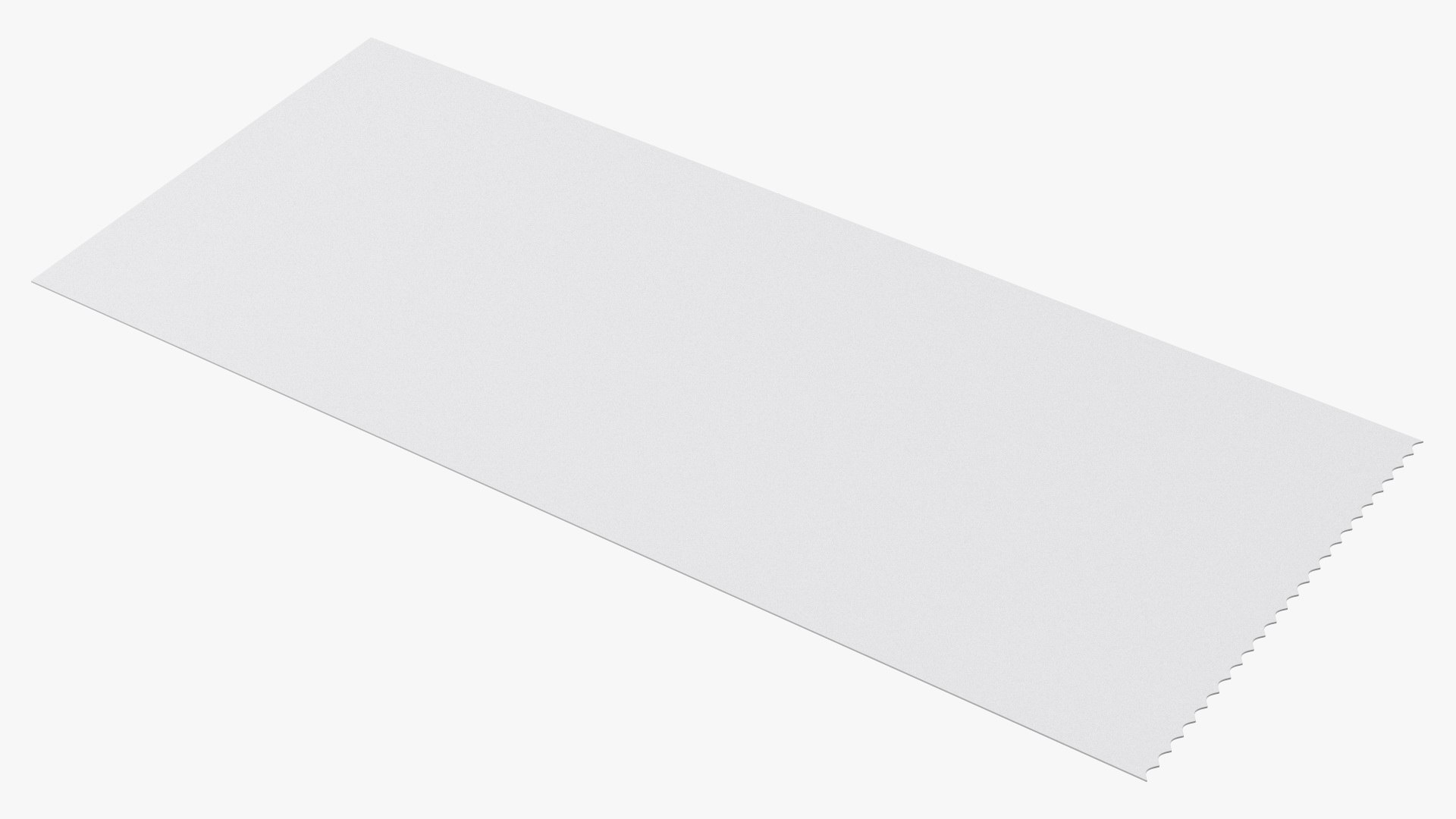 3D Torn Off Blank Bank Cheque - TurboSquid 1929738