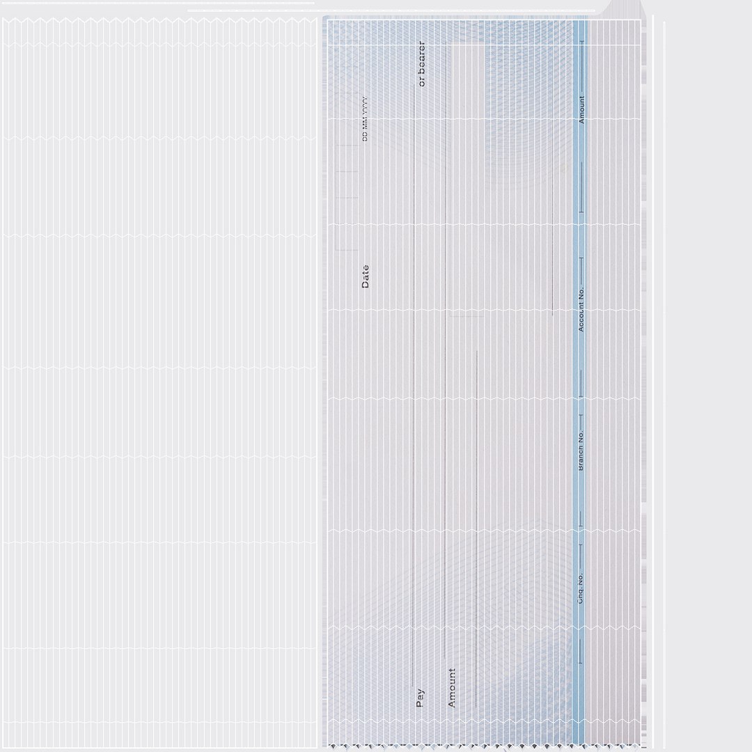 3D Torn Off Blank Bank Cheque - TurboSquid 1929738