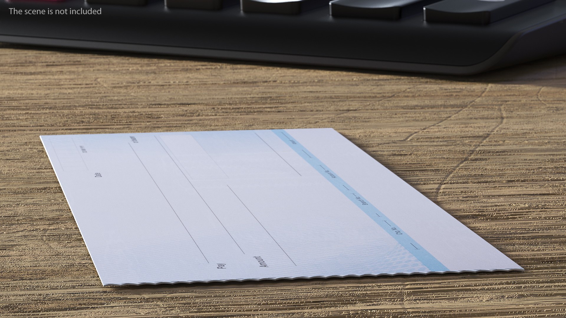 3D Torn Off Blank Bank Cheque - TurboSquid 1929738