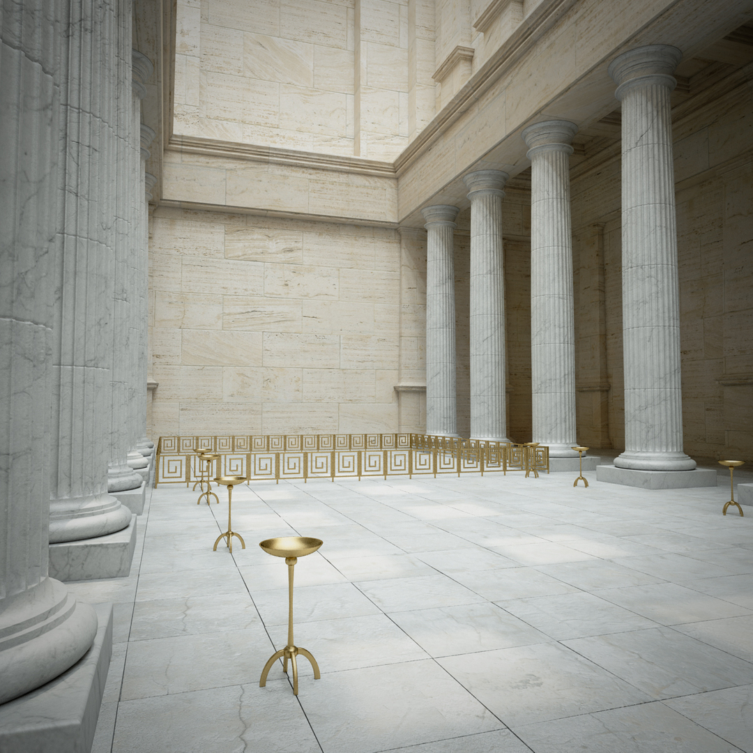Greek temple interior model - TurboSquid 1210300