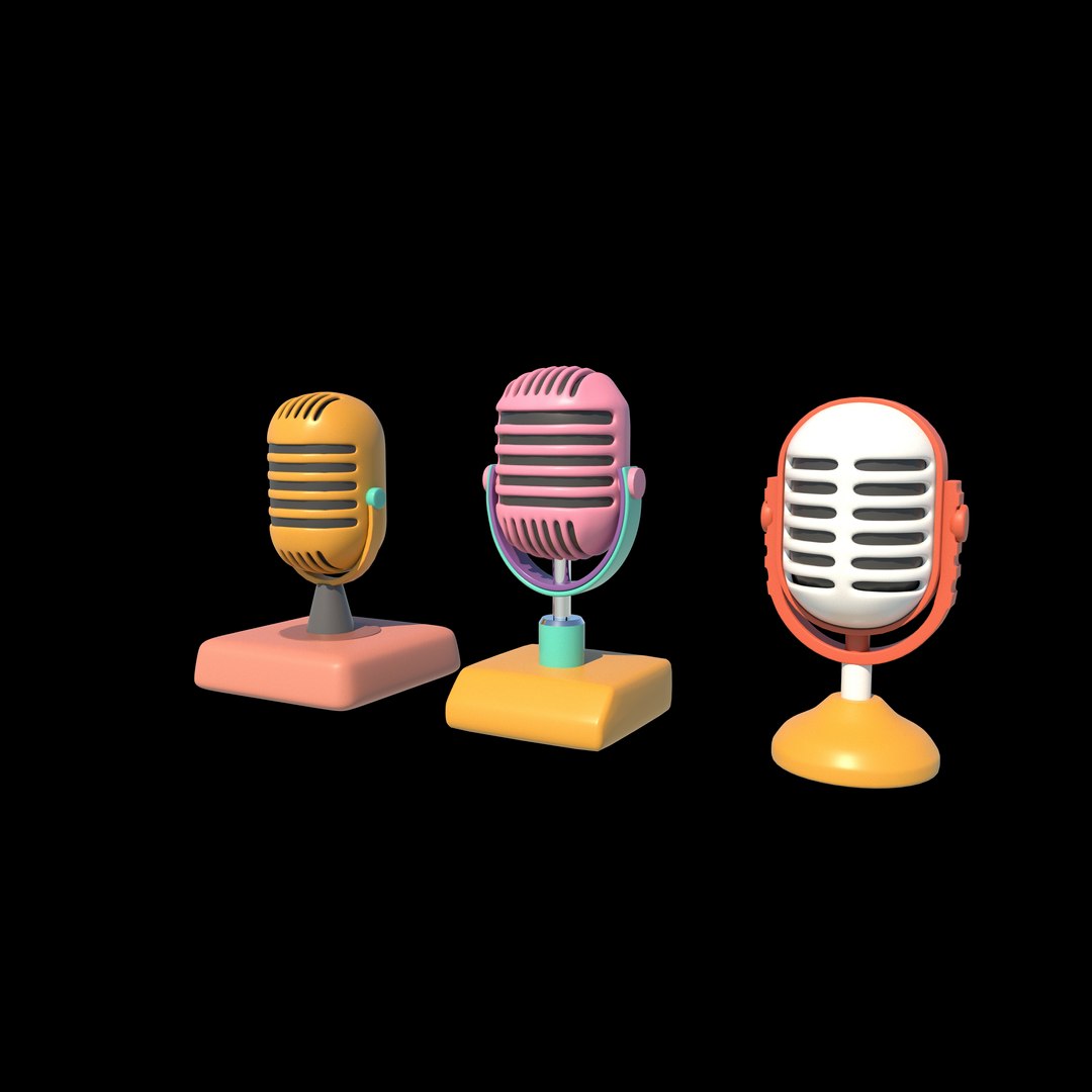 3D Vintage Microphone 3D Model Model - TurboSquid 2362325