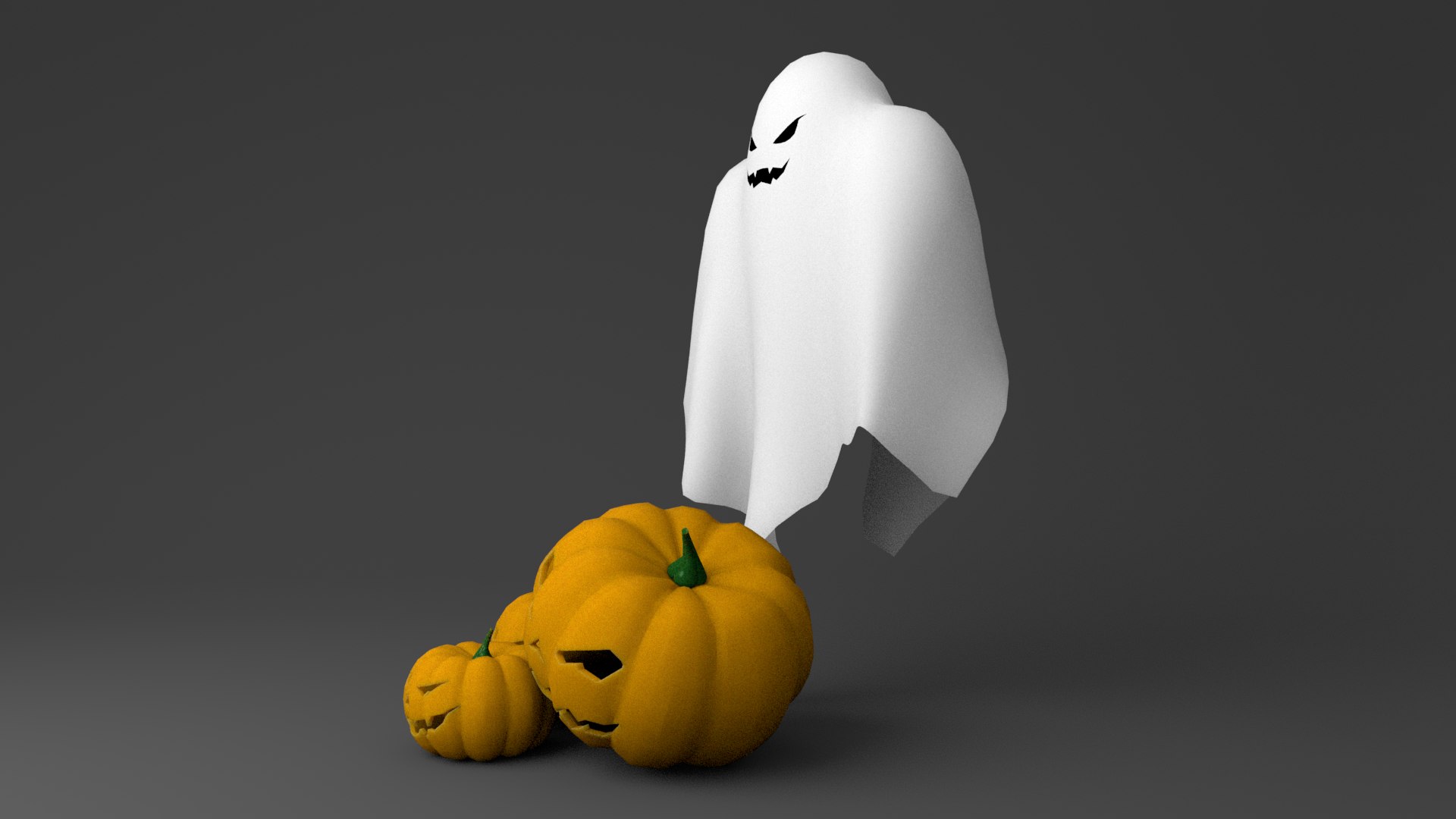 Free Halloween Pumpkin And Ghost Free Pack 3D - TurboSquid 1807791