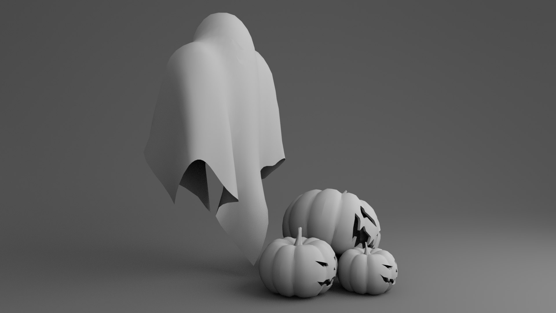 Free Halloween Pumpkin And Ghost Free Pack 3D - TurboSquid 1807791