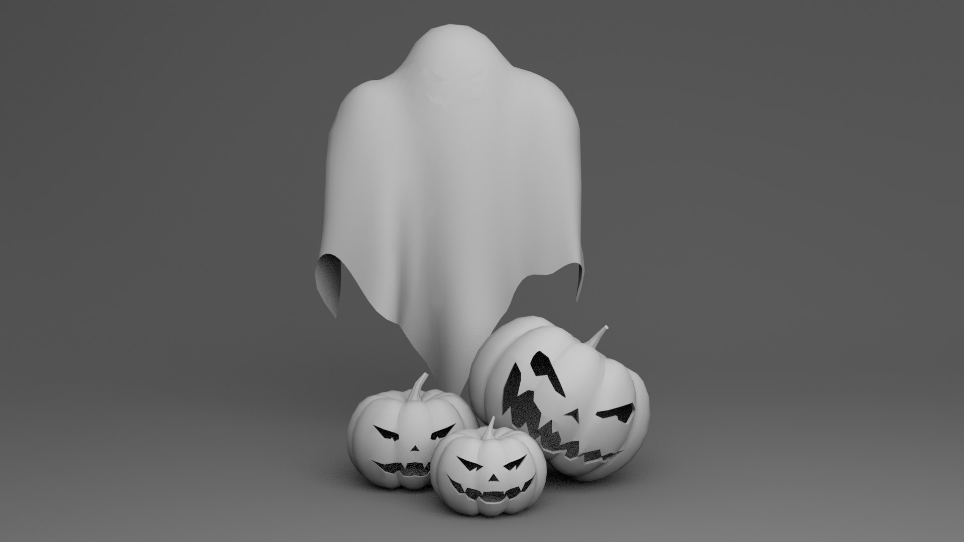 Free Halloween Pumpkin And Ghost Free Pack 3D - TurboSquid 1807791