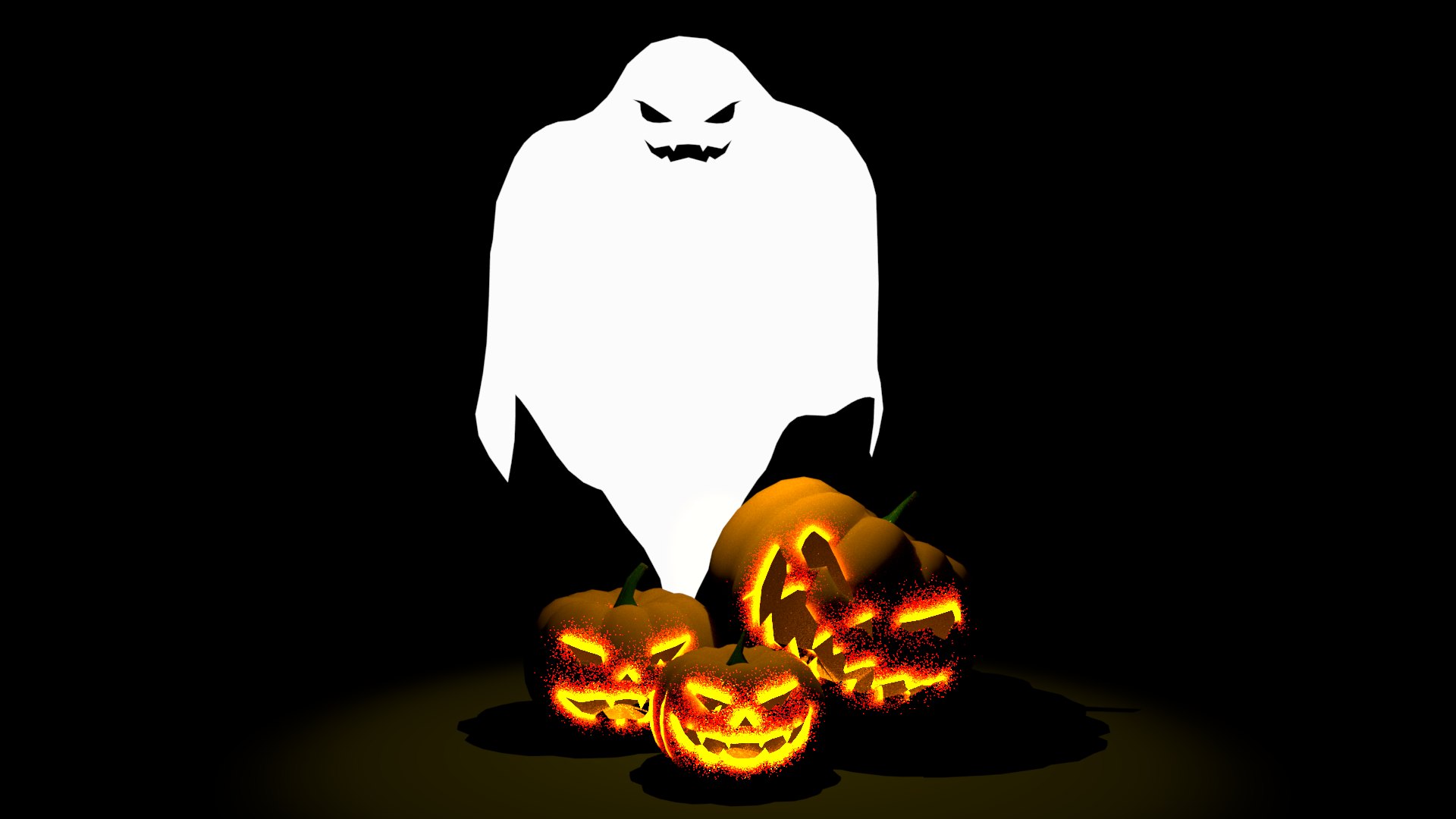 Free Halloween Pumpkin And Ghost Free Pack 3D - TurboSquid 1807791