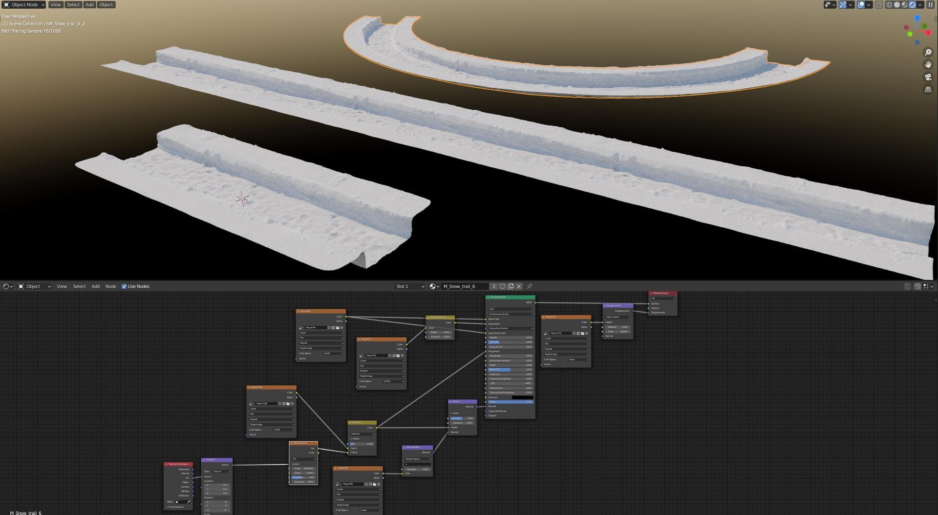 3D model Winter footpath - TurboSquid 1837586