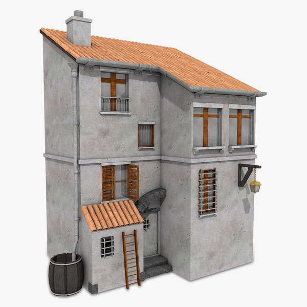 3d old building model