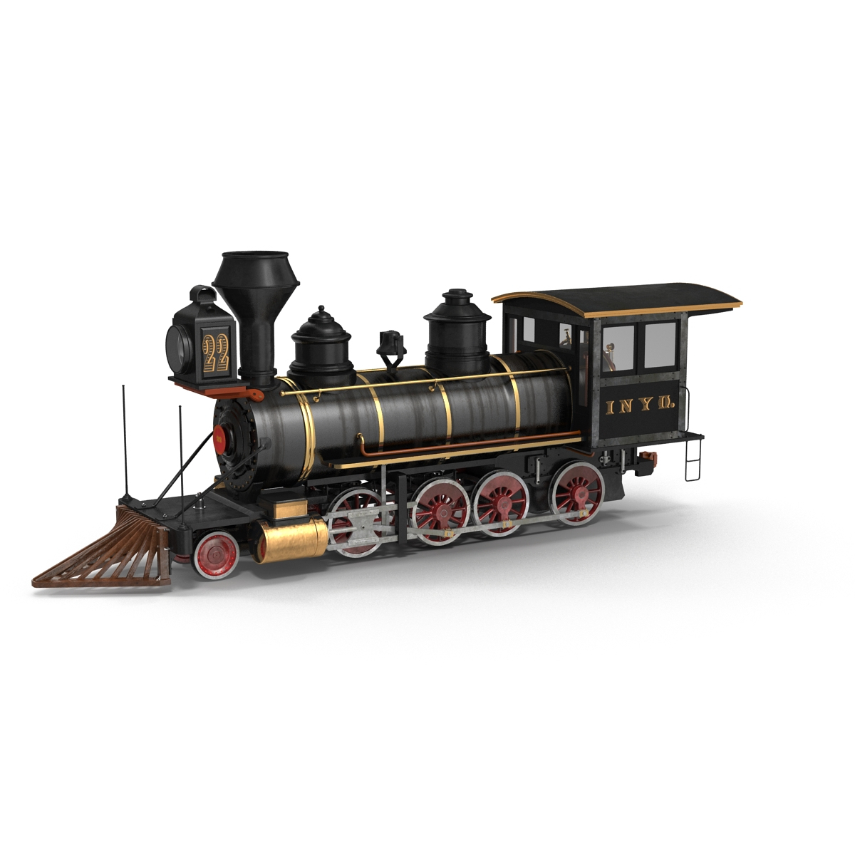 steam train locomotive 3 3d max