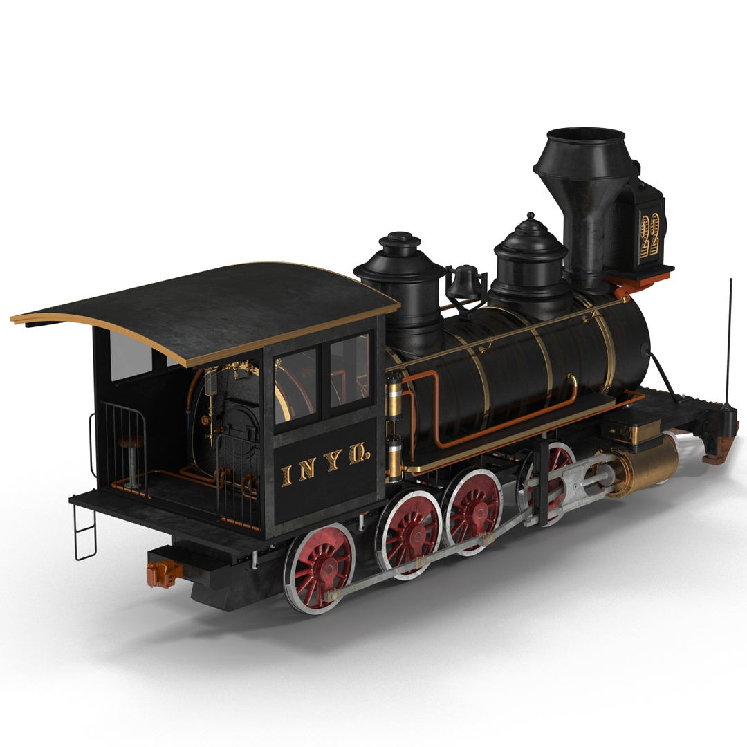steam train locomotive 3 3d max