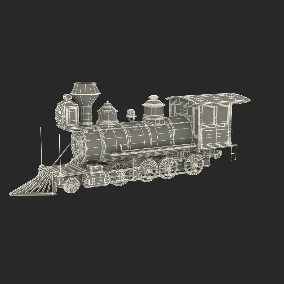 steam train locomotive 3 3d max