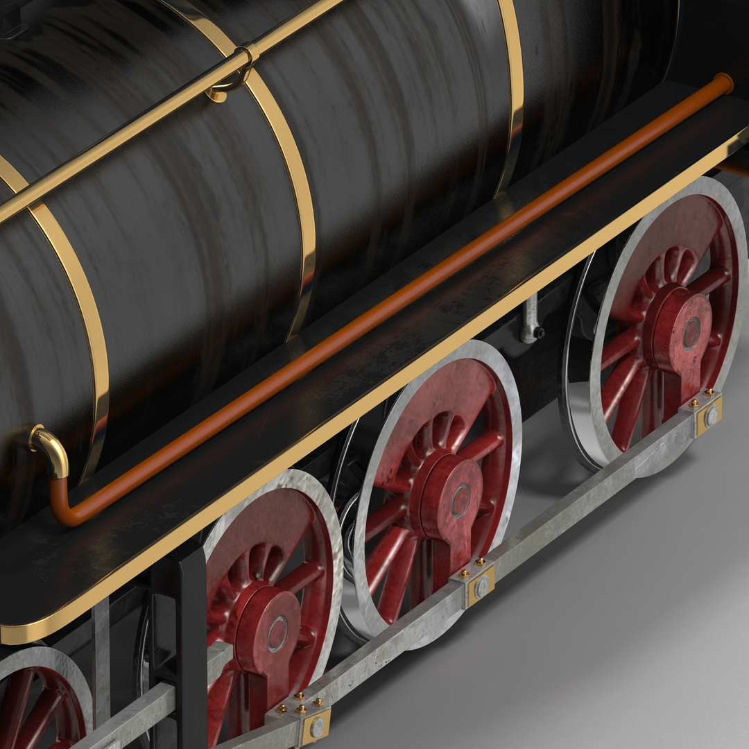 steam train locomotive 3 3d max