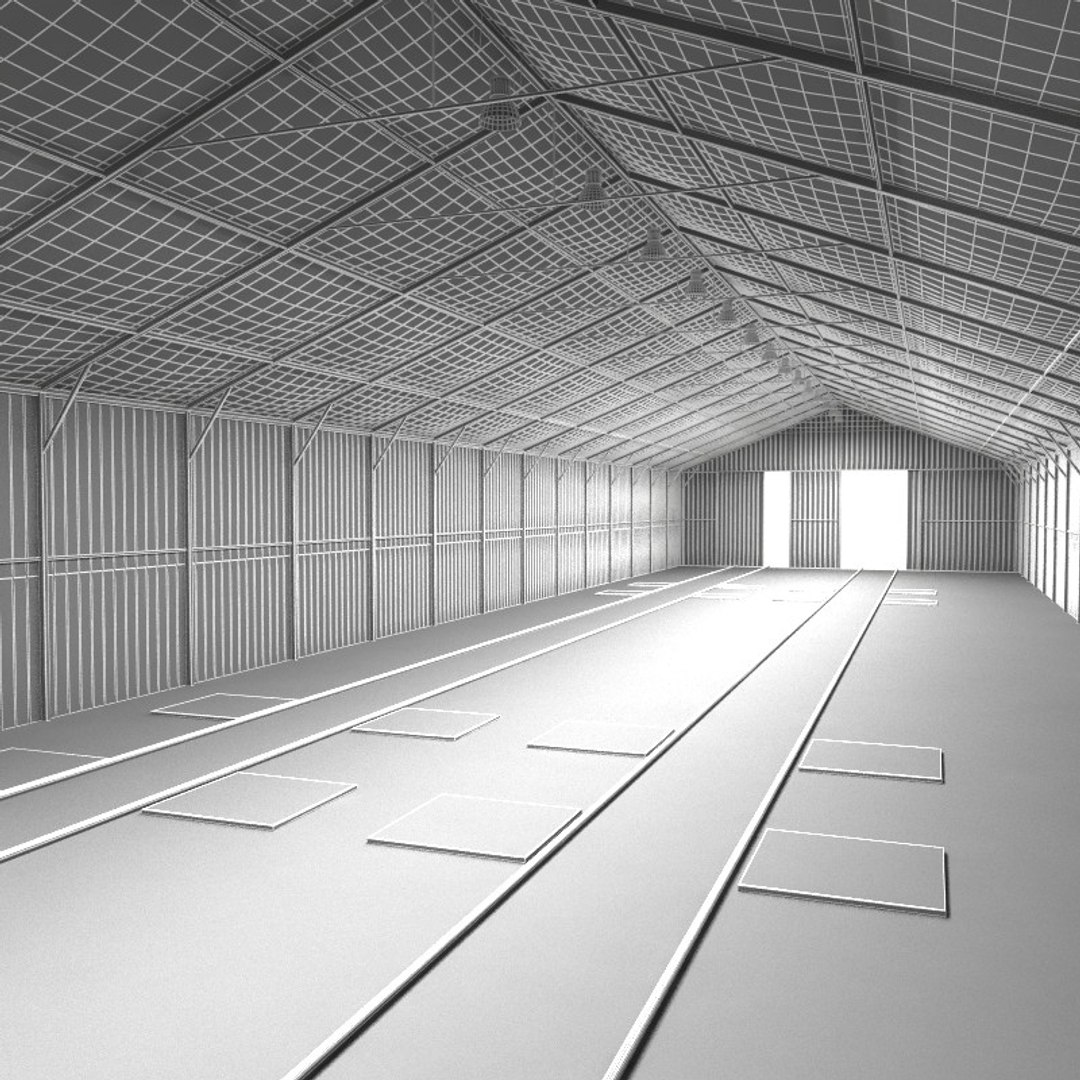 3d Hangar V2 Model