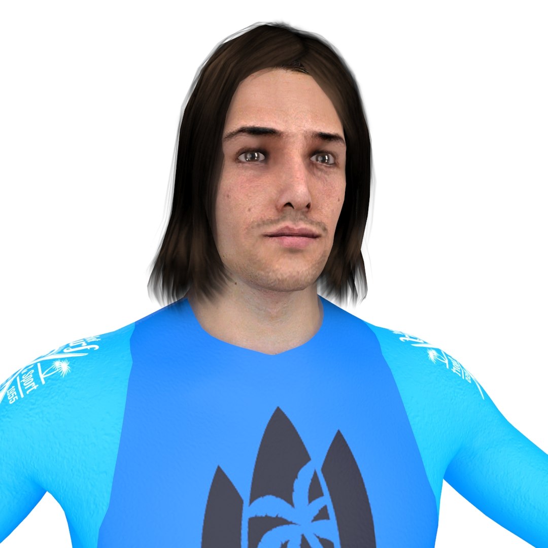 Surfer Surfing Man 3D Model - TurboSquid 1282764