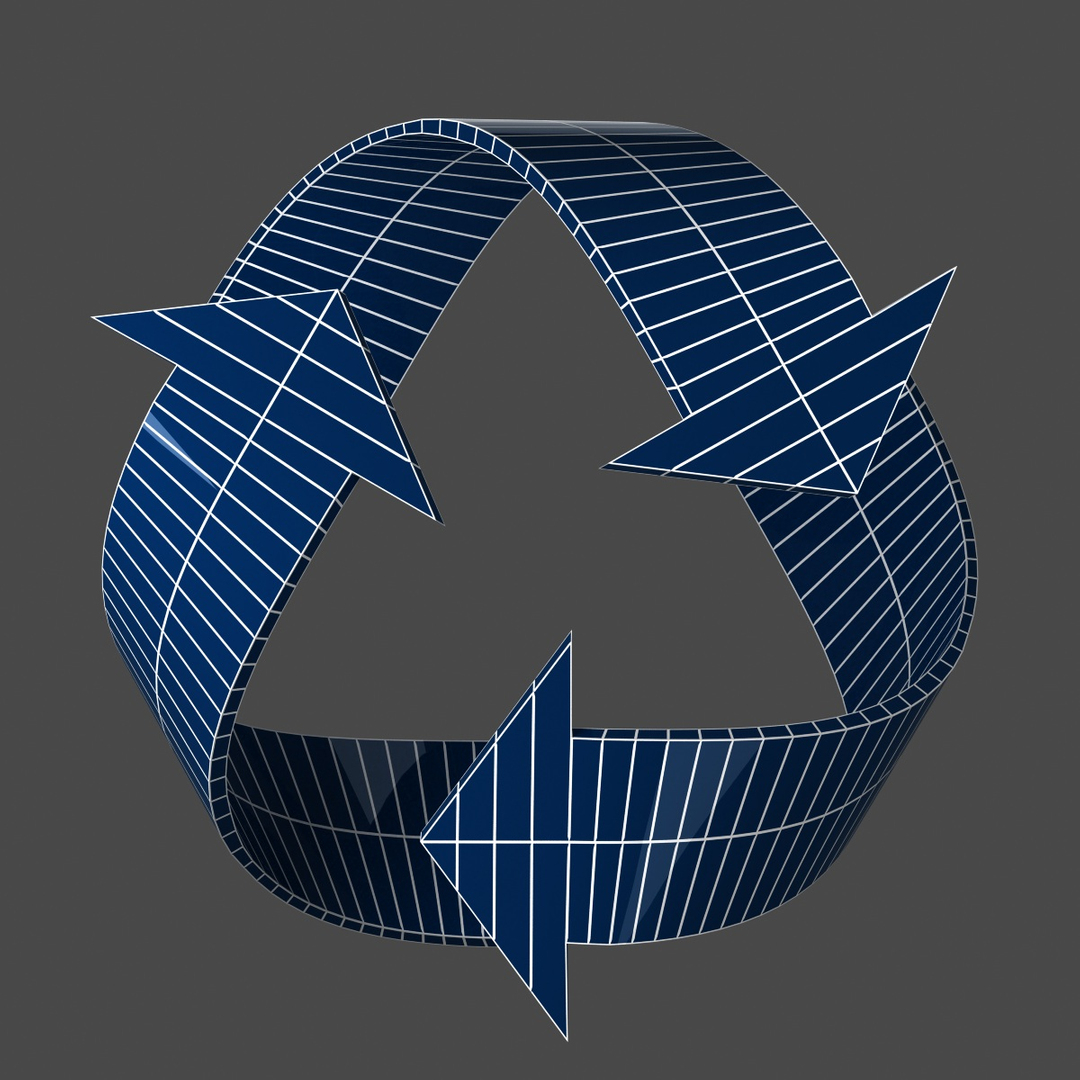 recycling logo 3d model