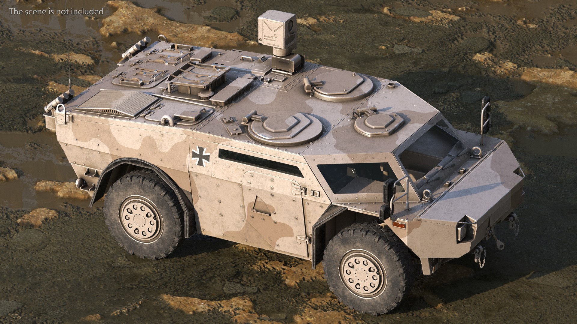 3d model fennek kmw 4x4 armoured